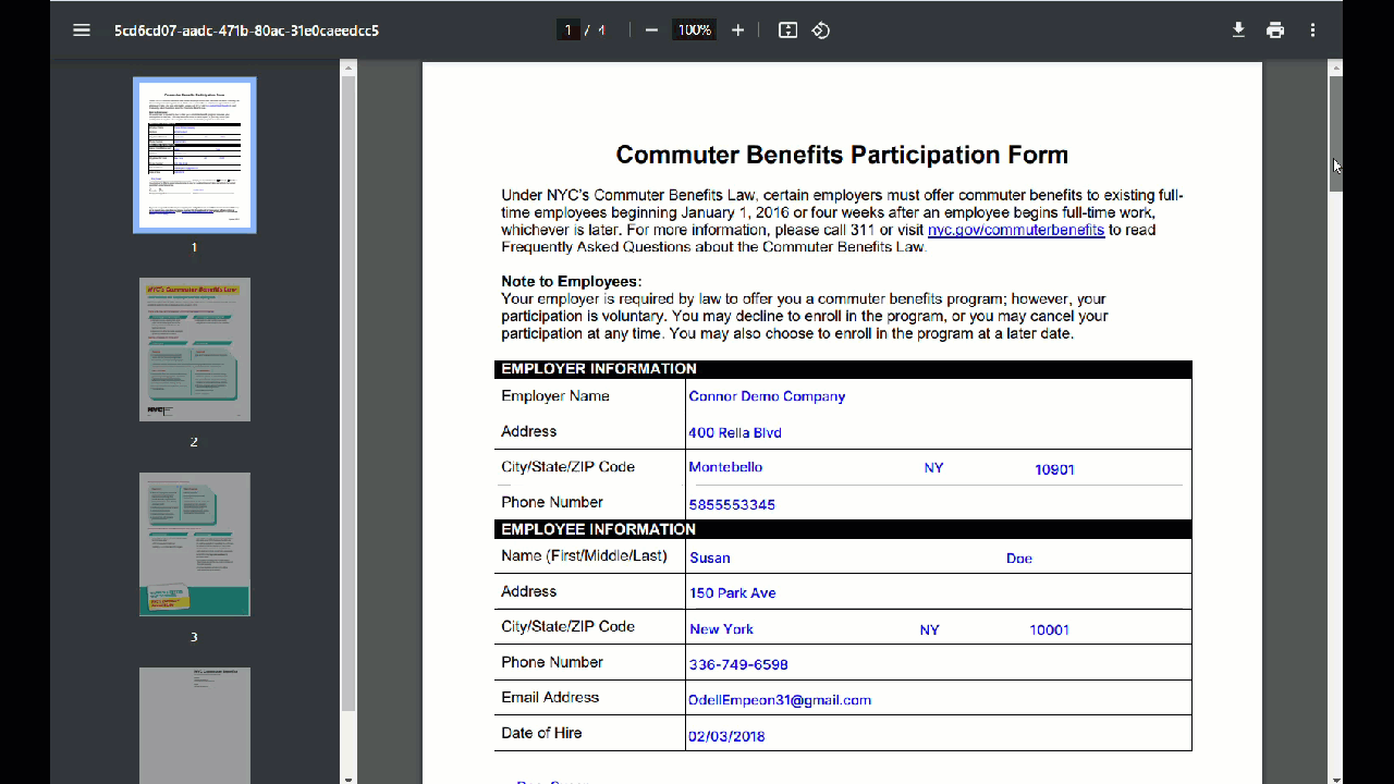 Viewing Completed Documents